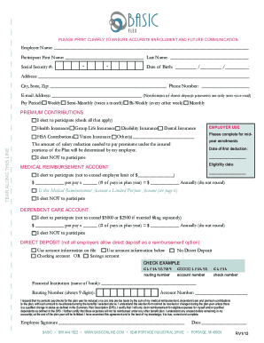 Fillable Online FSA/DCA Claim Form BASIC9246 Portage Industrial Dr ...
