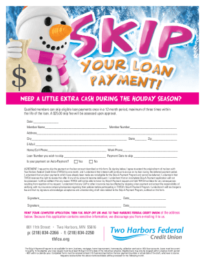 Fillable Online Skip-A-Month Agreement and Request Form Fax Email Print ...