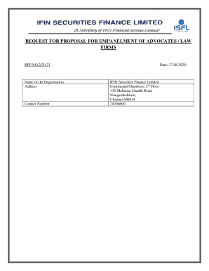 Fillable Online REQUEST FOR PROPOSAL FOR EMPANELMENT OF ... Fax Email Print - pdfFiller