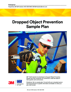 Fillable Online Dropped Object Prevention Sample Plan - PDF Free ...