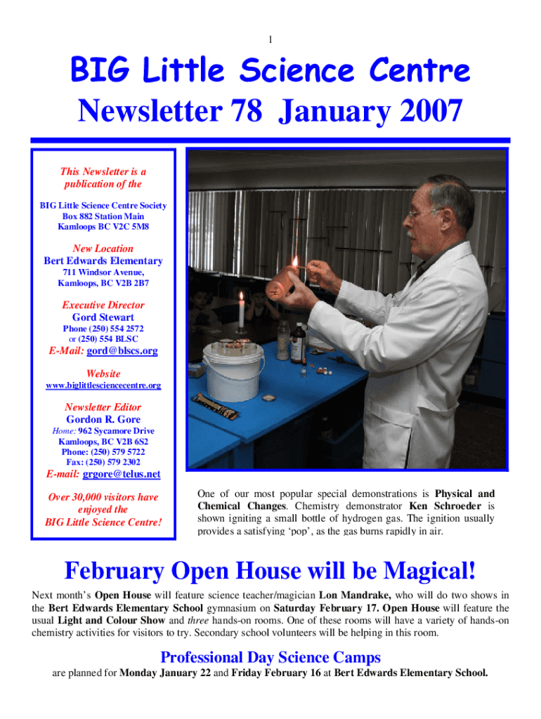 Fillable Online TNRL Partners with Big Little Science Centre to Provide ...