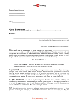 Fillable Online PA Special Warranty Deed Fax Email Print - pdfFiller