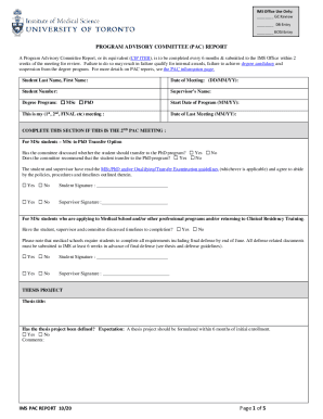Fillable Online ims utoronto IMS Office Use Only: Fax Email Print - pdfFiller