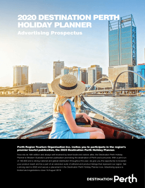 Fillable Online Perth Region Tourism Organisation T/A Destination Perth ...