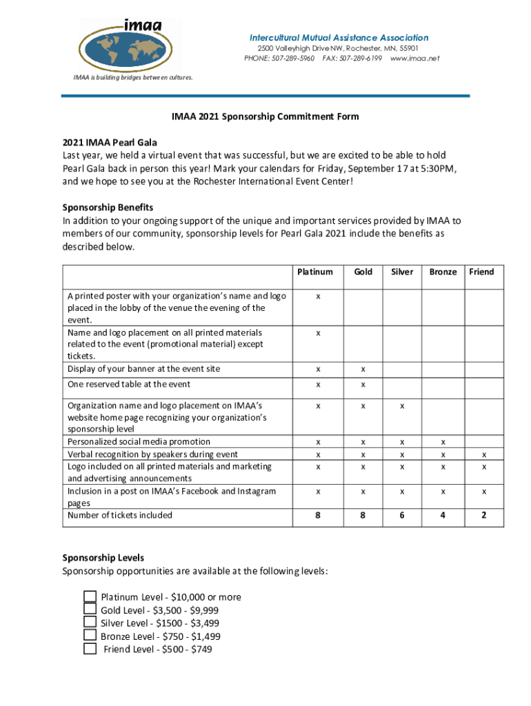Fillable Online Intercultural Mutual Assistance Association: Contact ...