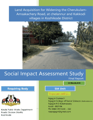Fillable Online Social Impact Assessment Study - Rajagiri OutReach Fax ...
