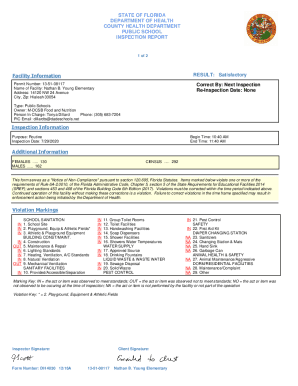 Fillable Online NBY Public School Inspection Report - July 2022 Fax ...