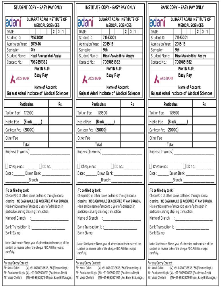 Fillable Online gujarat adani institute of medical sciences, bhuj govt ...