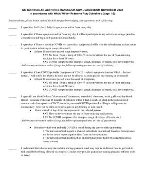 Fillable Online Student Extracurricular And Co-Curricular Activity Agreement Fax Email Print ...