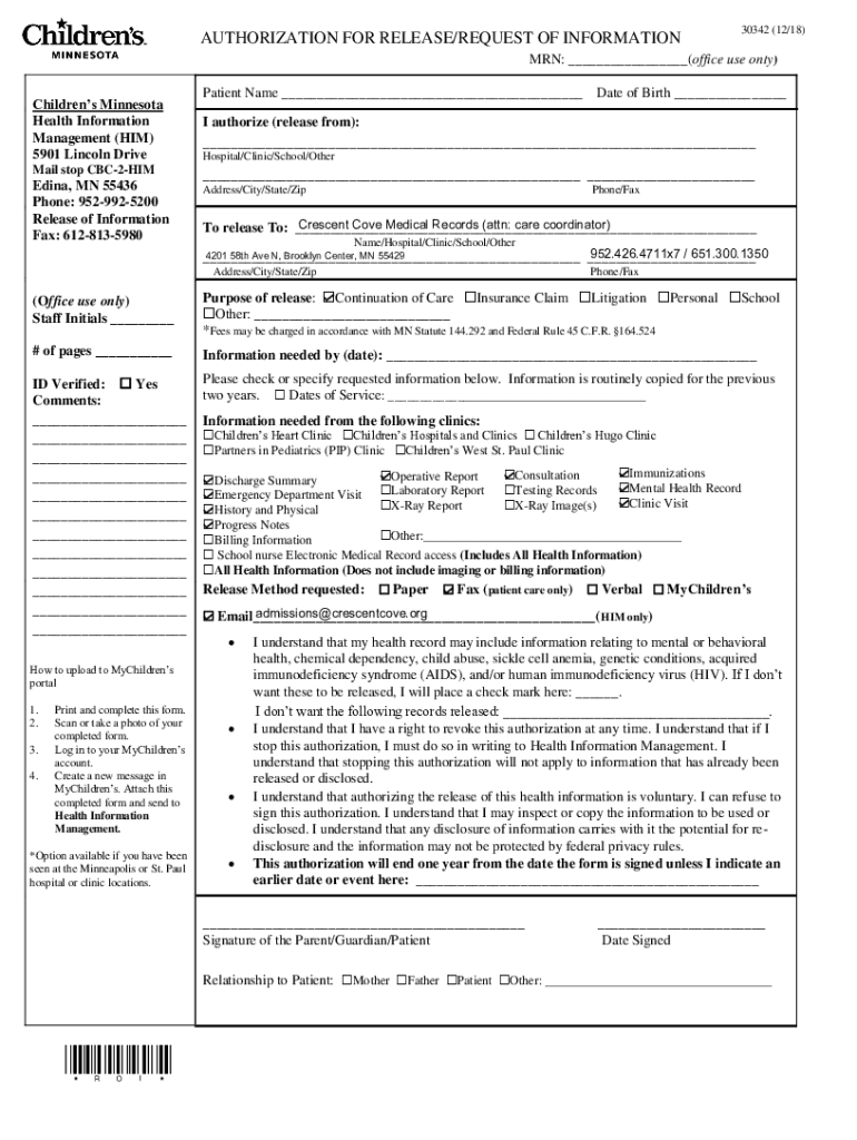 Fillable Online 245d-release-of-information-authorization-sample ...