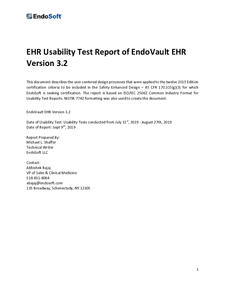 Fillable Online EHR Usability Testing Assignment.docx - The College of ...