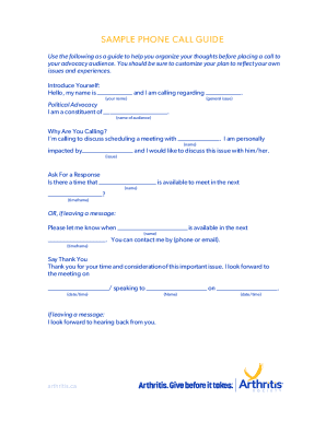 Fillable Online EN sample phone call guide Fax Email Print - pdfFiller