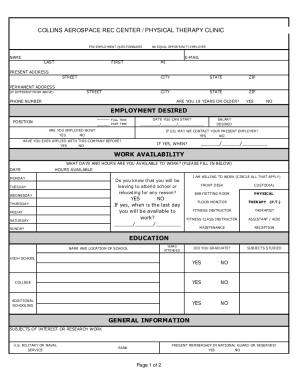 Fillable Online Programs and Services - Collins Aerospace Rec Center ...