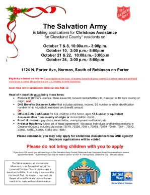 Fillable Online Salvation Army ready to help thousands this Christmas ...