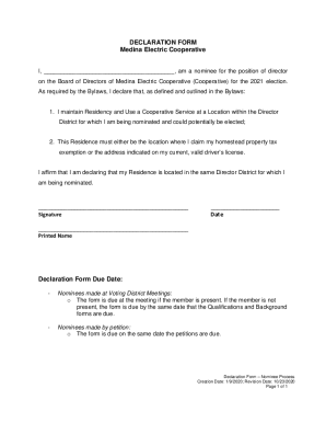Fillable Online Decalaration Form - Residency.pdf Fax Email Print ...