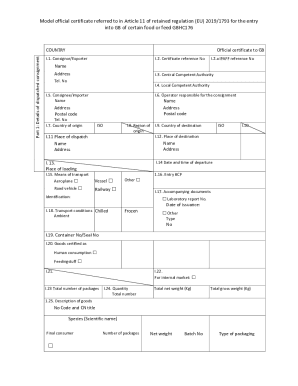 Fillable Online Model official certificate referred to in Article 11 of ...