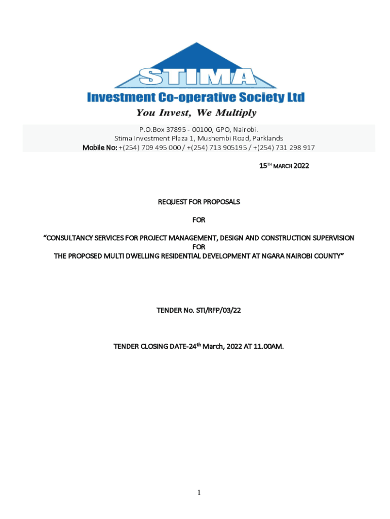 Fillable Online stimainvestment co Construction of KCC (Sotik ...