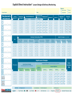Fillable Online explicit direct instruction lesson plan template ...
