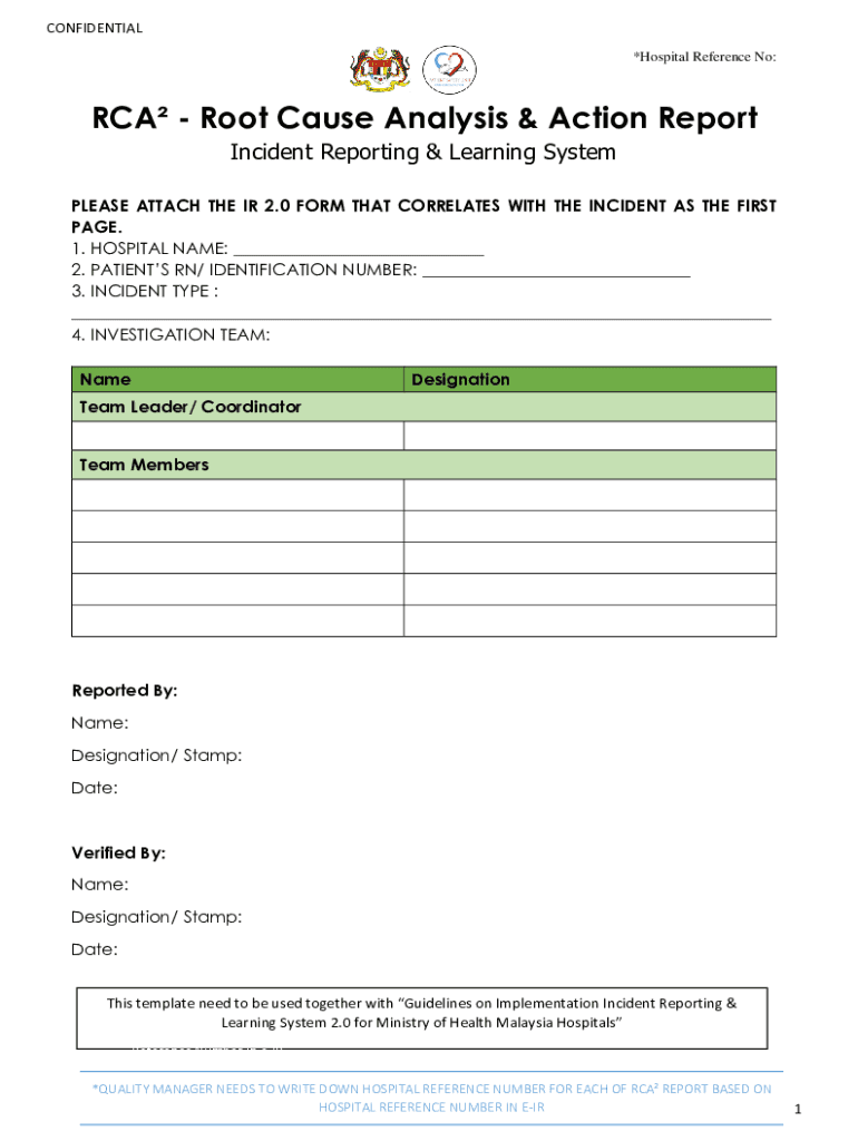 Fillable Online Root Cause Analysis - VHA National Center for Patient ...