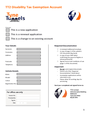 Fillable Online Blue Badge or Disability Tax ExemptionRenewal Form Fax ...