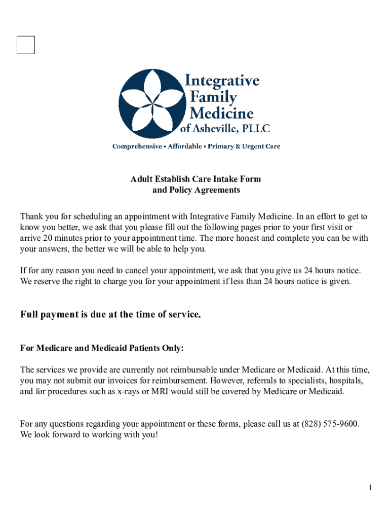 Fillable Online Acute-Intake-Form.pdf - Integrative Family Medicine of Asheville Fax Email Print ...