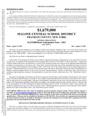 Fillable Online PRELIMINARY OFFICIAL STATEMENT DATED DECEMBER , 2017 Fax Email Print - pdfFiller