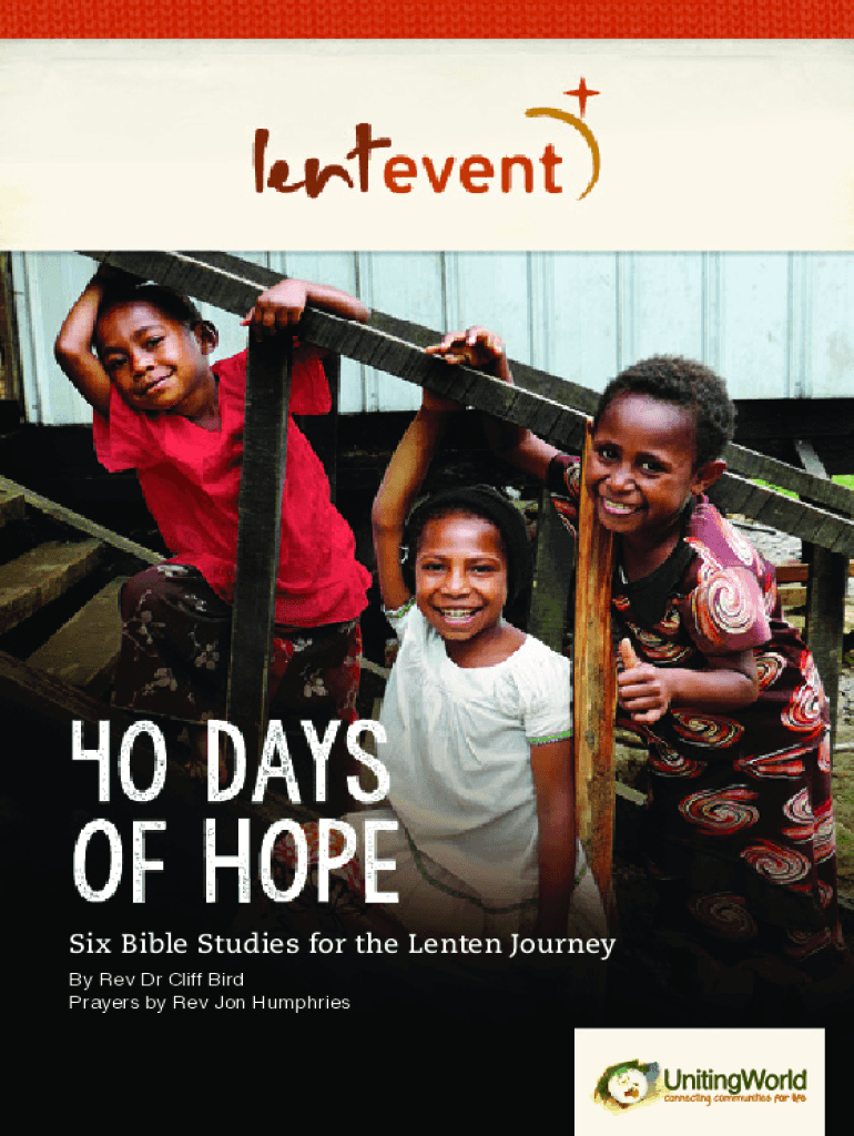 Fillable Online 40 days of hope : six bible studies for the Lenten ...