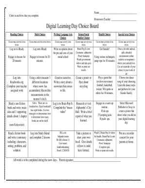 Fillable Online Templates and Ideas for Making Differentiated Choice ...