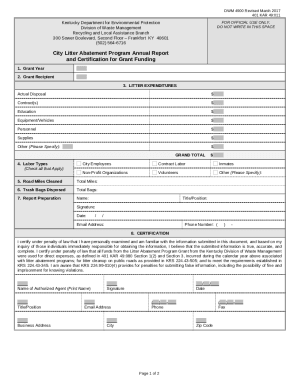 DWM4900 - RLA - City Litter Abatement Closeout Reporting - eec ky Doc Template | pdfFiller