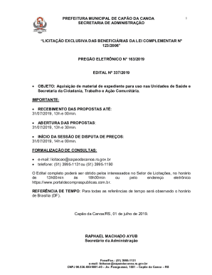 Preenchível Disponível OBJETO: Aquisio de material de expediente para uso nas Unidades de Sade e ...