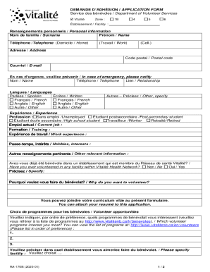 Fillable Online Intern / Volunteer Application Form - All Five Fax ...