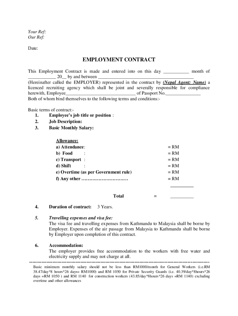 Fillable Online SAMPLE Employment Agreement Fax Email Print - pdfFiller