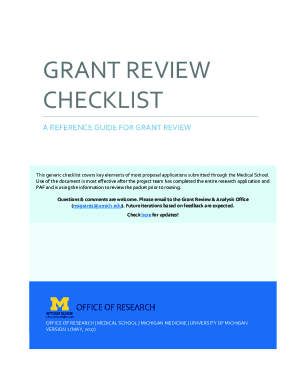 Fillable Online research medicine umich How to Review a Grant Proposal ...