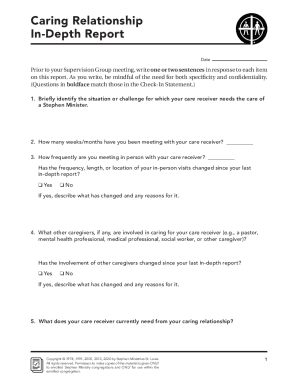 Fillable Online Caring Relationship In-Depth Report Fax Email Print ...