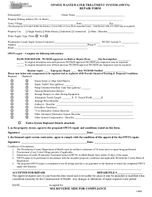 Fillable Online OWTS repair form. OWTS repair form Fax Email Print ...