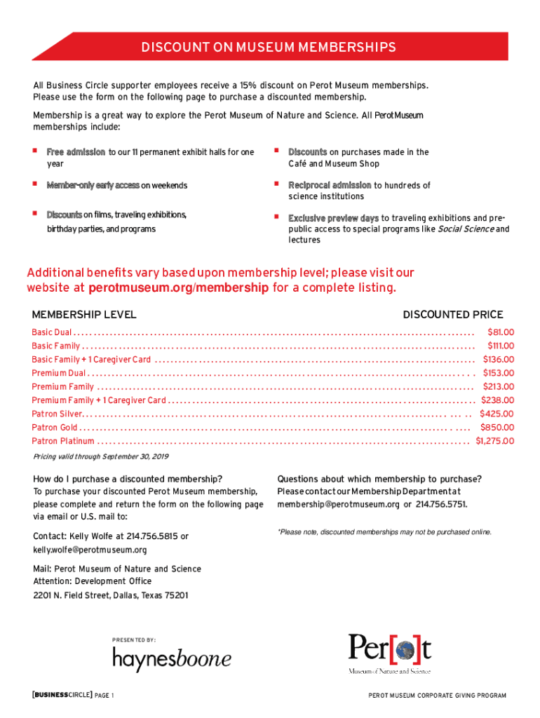 Fillable Online Perot Museum Reopens. Here's Everything You Need To ...