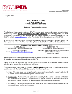 Fillable Online CALPIA WebsiteQuality Products. Changed Lives ... - CA ...