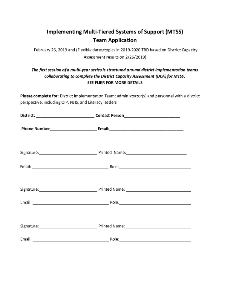 Fillable Online a program evaluation of the multi-tiered system of supports ... Fax Email Print ...