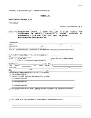 Allegato 3 al disciplinare di gara - Modelli Dichiarazioni Doc Template ...