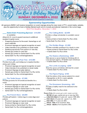 Fillable Online Santa Dash 22 Flyer Fax Email Print - pdfFiller