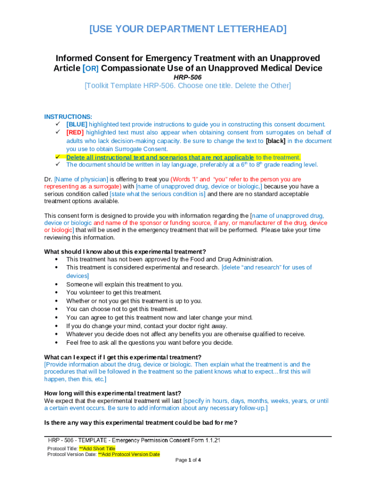 Ined Consent & HIPAA Authorization for Expanded Access - research ...