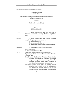 Fillable Online New Petroleum Regulations on the Corporate Integrity ...