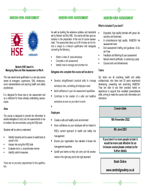 Fillable Online A Complete Guide To The NEBOSH General Certificate ...