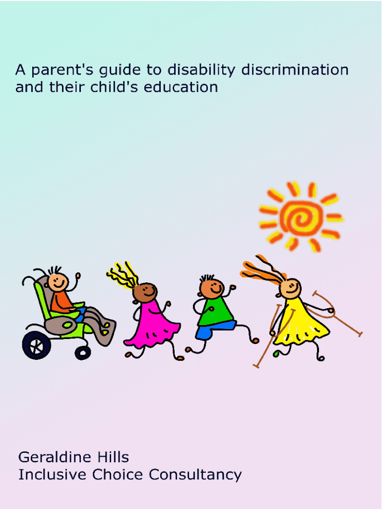 Fillable Online A parent's guide to disability discrimination and their ...