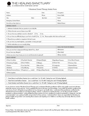 Fillable Online NEW CLIENT INTAKE FORM Personal Information Name Fax Email Print - pdfFiller