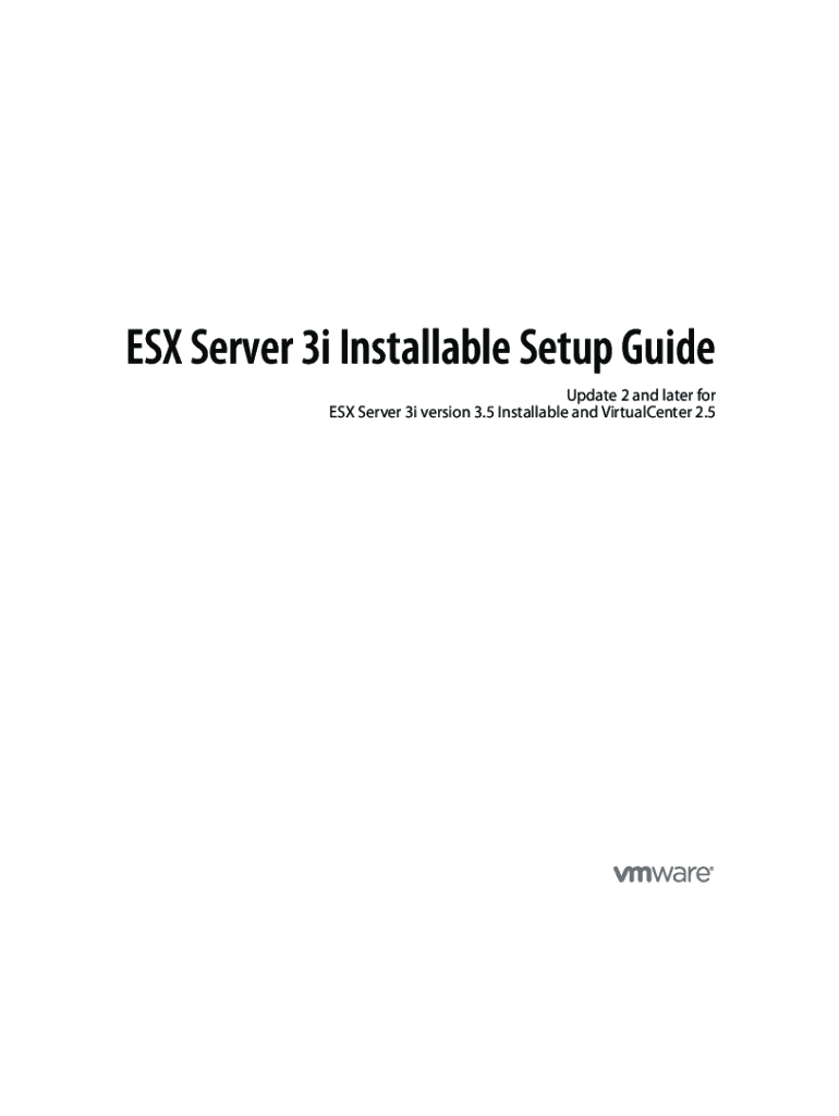 Fillable Online Setup for Microsoft Cluster Service ESX Server and ... Fax Email Print - pdfFiller