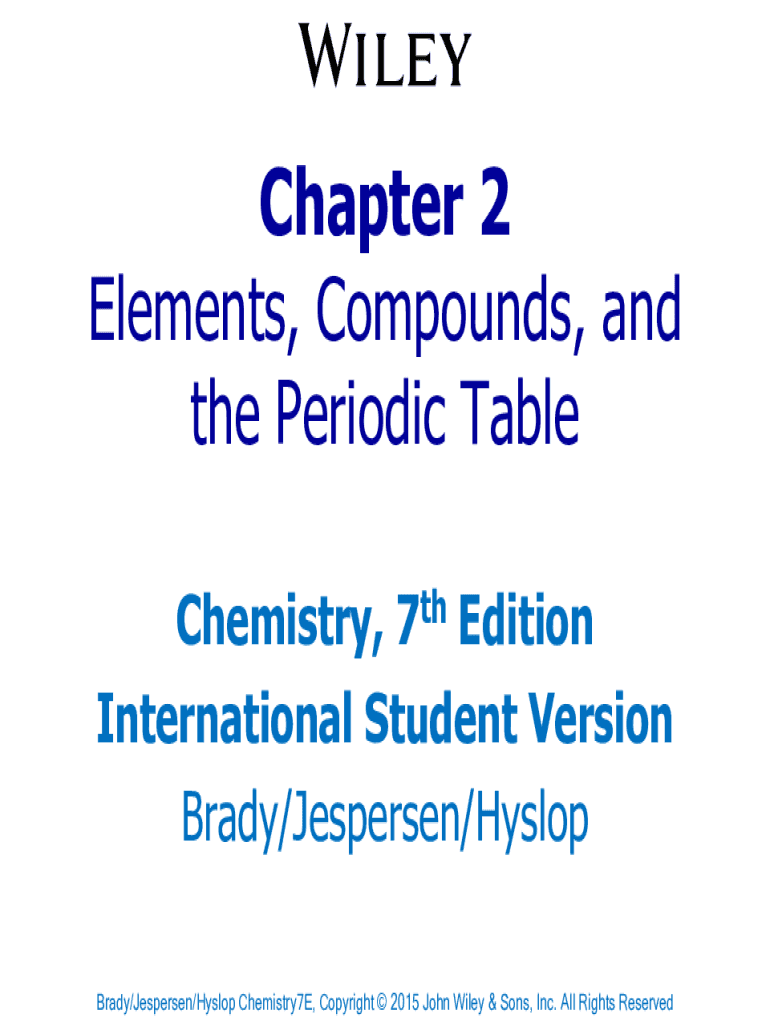 Fillable Online Chemistry: The Molecular Nature of Matter, 7th Edition ...