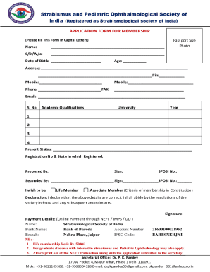 Fillable Online application form for membership Fax Email Print - pdfFiller