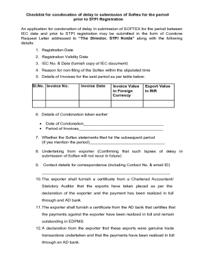 Fillable Online noida stpi Delay In Filing Softex Form - PDF Free ...