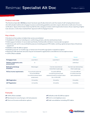 Fillable Online Resimac BrokerZoneProduct Information, Forms ...